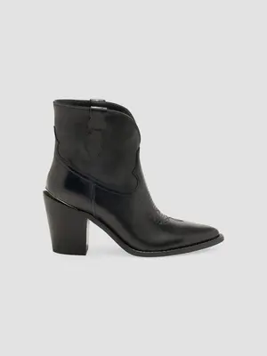 Partlow Marge 90mm Leather Ankle Boots - Nero