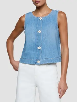L'Agence Foster Denim Sleeveless Top