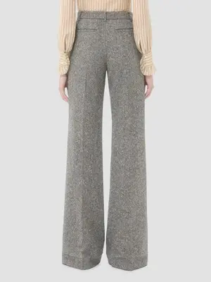 Valentino Garavani Natté Buttoned Weave Pants - Grey