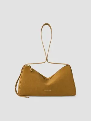 Veronica Beard Prism Suede Shoulder Bag - Acorn