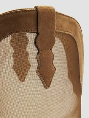 Partlow Gemma 55mm Suede & Mesh Cowboy Boots