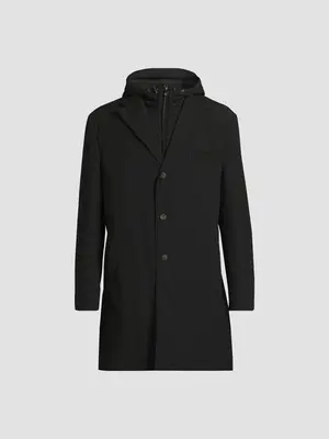 Corneliani Peformance Stretch-nylon Overcoat - Black