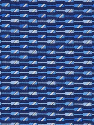 FERRAGAMO Oar Print Silk Tie - Navy