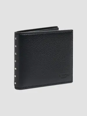 Valentino Garavani Rockstud Wallet In Grainy Calfskin