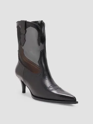 Partlow Rylie 60mm Leather & Mesh Boots