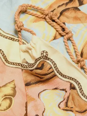 Farm Rio Rio Souvenir Scarves Rope Straps Mini Dress