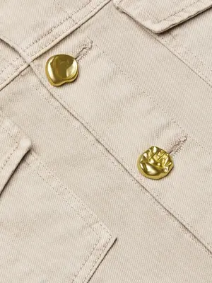 L'Agence Anouk Collarless Denim Jacket