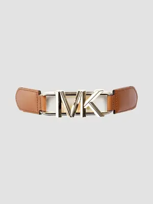 Michael Kors Mk Logo Stretch Straw Belt