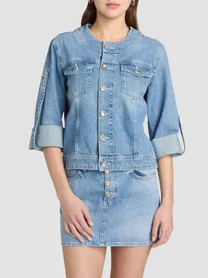 L'Agence Anouk Denim Button-front Jacket