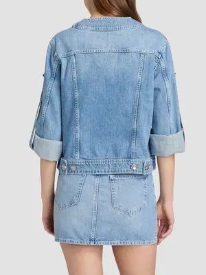 L'Agence Anouk Denim Button-front Jacket