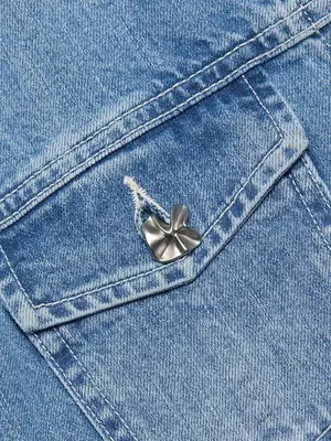 L'Agence Anouk Denim Button-front Jacket