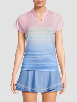 Lucky In Love Linen Vision Ruche Short-sleeve Top