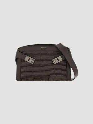 FERRAGAMO Hug Leather Shoulder Bag - Moro