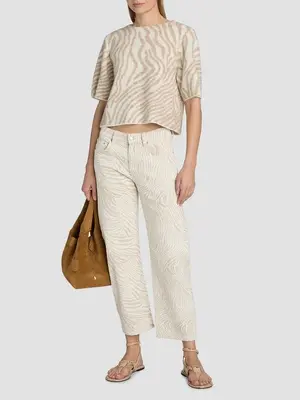 LE JEAN Lulu -print Short-sleeve Sweater