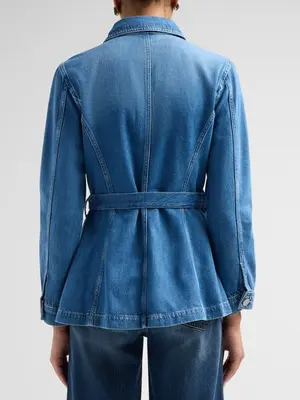 L'Agence Samaya Denim Safari Jacket