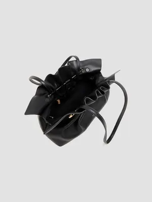 FERRAGAMO Medium Gancio Piercing Gathered Leather Shoulder Bag