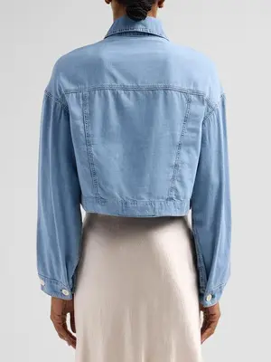 L'Agence Gaines Balloon Sleeve Crop Jacket