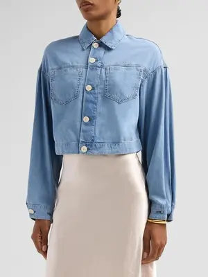 L'Agence Gaines Balloon Sleeve Crop Jacket