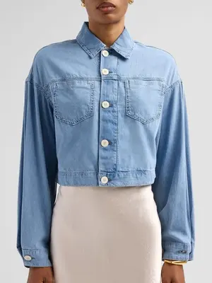 L'Agence Gaines Balloon Sleeve Crop Jacket