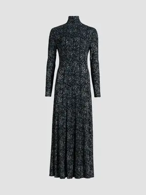 Proenza Schouler White Label Mabel Printed Jersey Maxi Dress - Navy Multi