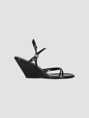 Proenza Schouler Coil 60mm Leather Sandals - Black