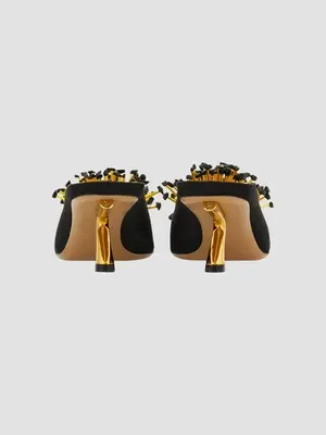 FERRAGAMO Safi 55mm Floral Appliqué Mules