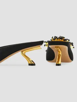 FERRAGAMO Safi 55mm Floral Appliqué Mules