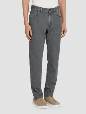 Zegna Washed Stretch Cotton Roccia Jeans