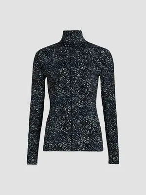Proenza Schouler White Label Audrey Cheetah Print Top - Navy Multi