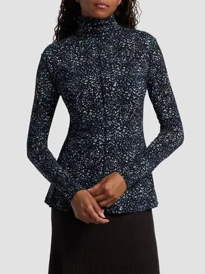 Proenza Schouler White Label Audrey Cheetah Print Top