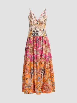 Farm Rio Ligia Floral Tiered Maxi Dress - Multi