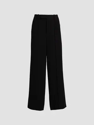 Proenza Schouler Weyes Crêpe Straight-leg Pants - Black