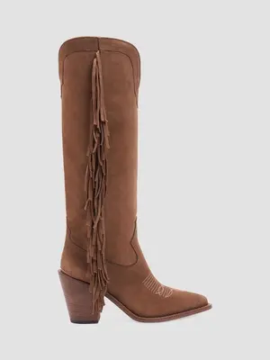 PARTLOW Cami 90mm Fringed Suede Knee-high Boots