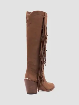 Partlow Cami 90mm Fringed Suede Knee-high Boots