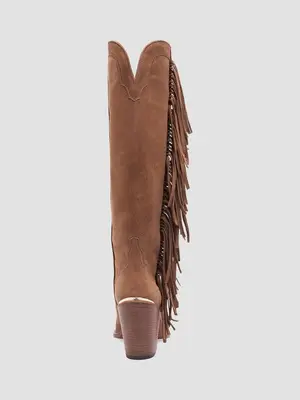 Partlow Cami 90mm Fringed Suede Knee-high Boots