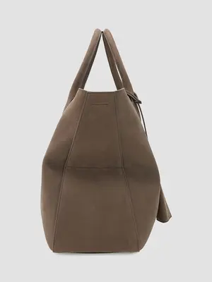 FERRAGAMO Starvit Grained Leather Tote Bag - Concrete