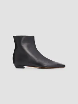 Proenza Schouler Trap Flat Leather Ankle Boots