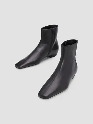 Proenza Schouler Trap Flat Leather Ankle Boots