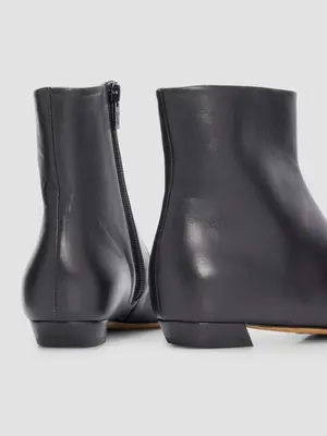 Proenza Schouler Trap Flat Leather Ankle Boots