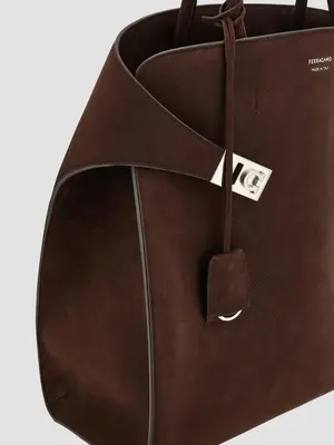 FERRAGAMO Hug Suede Tote Bag