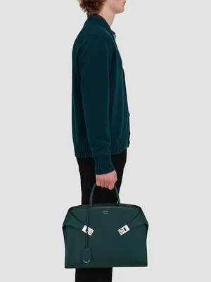 FERRAGAMO Hug Hammered Leather Tote