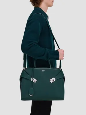 FERRAGAMO Hug Hammered Leather Tote