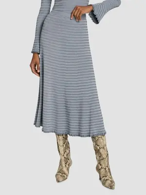 Proenza Schouler White Label Stina Geo Stripe Midi-skirt