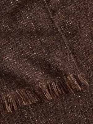 Ralph Lauren Wool-blend Donegal Tweed Fringe Scarf