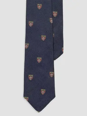 Polo Ralph Lauren Silk Repp Narrow Club Tie - Navy