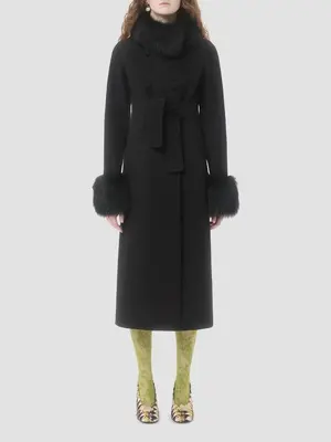Valentino Garavani Compact Drap Coat - Black
