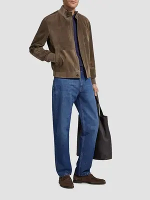 Zegna Leather Blouson Jacket