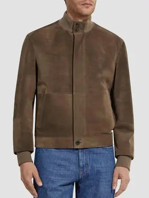 Zegna Leather Blouson Jacket