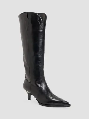 Partlow Tania 60mm Leather Knee-high Boots - Nero