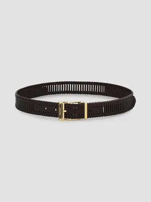 FERRAGAMO Adjustable Braided Leather Belt - Moro